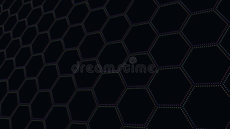 Hexagonal Honeycomb Pattern in Black, Blue, and Purple Stock Video ...