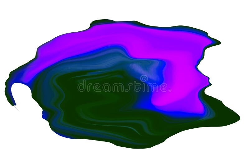 Colorful Horizontal and Abstract Liquid Form on White Background Stock ...