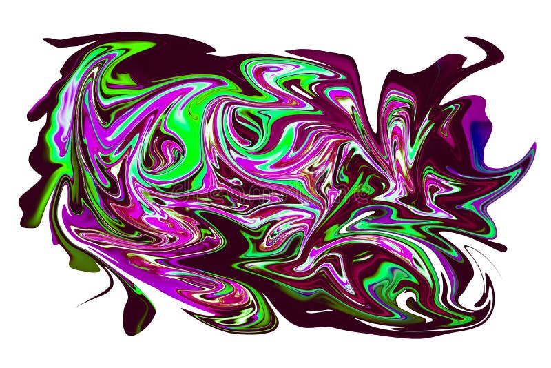 Colorful Horizontal and Abstract Liquid Form on White Background Stock ...