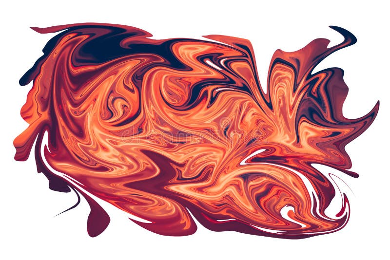 Colorful Horizontal and Abstract Liquid Form on White Background Stock ...