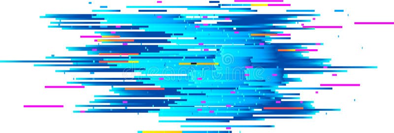 Colorful Horizontal Lines Creating a Dynamic Glitch Effect Over a ...