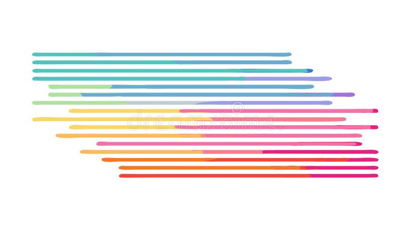 Colorful Horizontal Lines Vector, Vector Design Generative AI Stock ...
