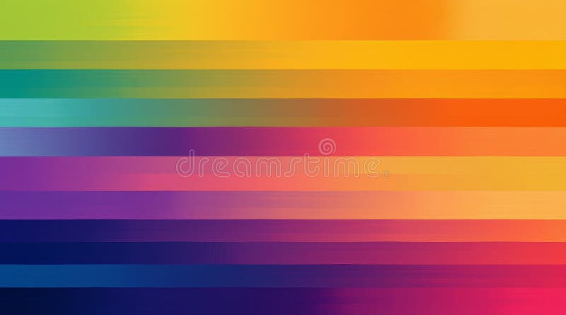 Colorful Horizontal Stripes in Vibrant Rainbow Gradient with Smooth ...
