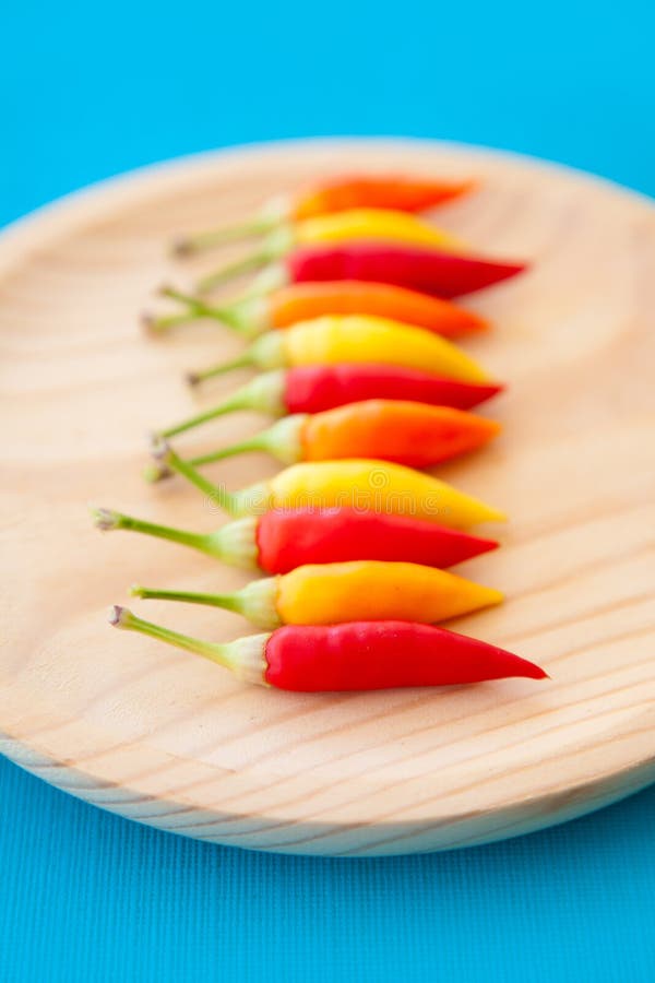 Colorful Chili Peppers Plate with Mexico Flag Stock Photo - Image of ...