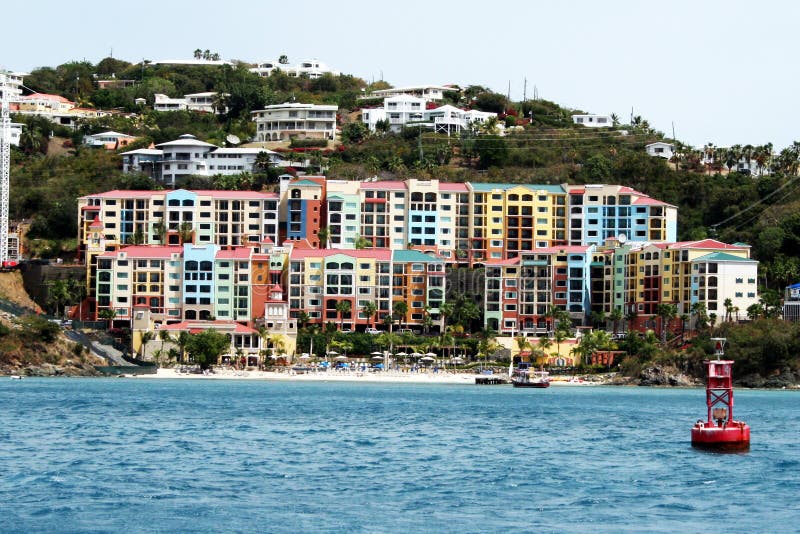 Colorful houses stock image. Image of usvi, united, trip - 29572569