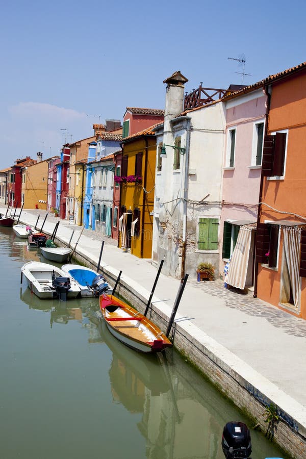 Colorful Houses at Burano Island Stock Image - Image of houses, calm ...