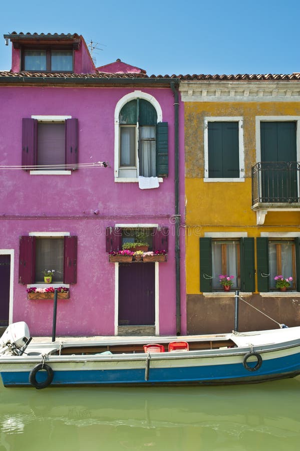Colorful Houses in Burano Italy Stock Photo - Image of color ...