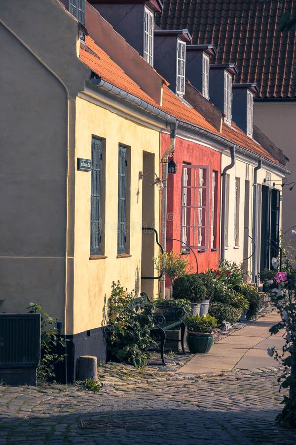 Colorful Houses in Dragor, Denmark Stock Photo - Image of village ...