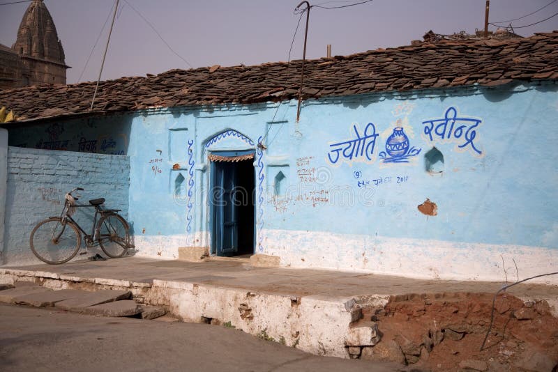 Colorful Houses in Indian Village Stock Image - Image of material ...
