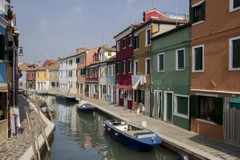 The Colorful Houses of the Island of Burano. Stock Photo - Image of ...