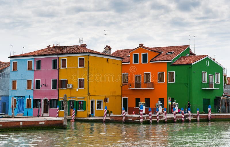 Colorful Houses in Italy stock photo. Image of green - 25467760