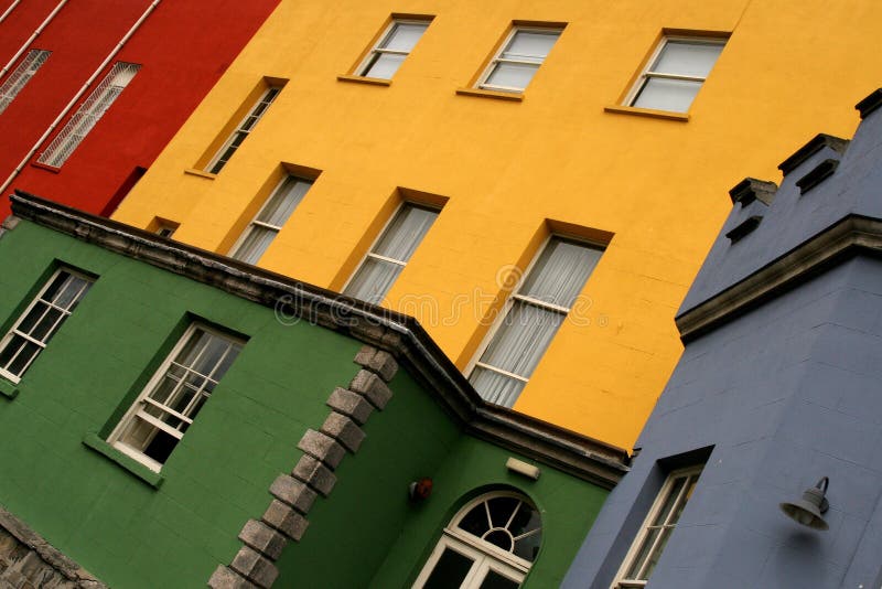 Colorful Houses on a Row in a Dublin Street Stock Image - Image of ...