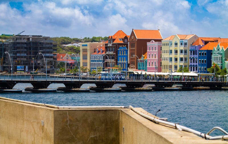 Colorful Houses on the Waterfront of the City of Willemstad, Curacao ...