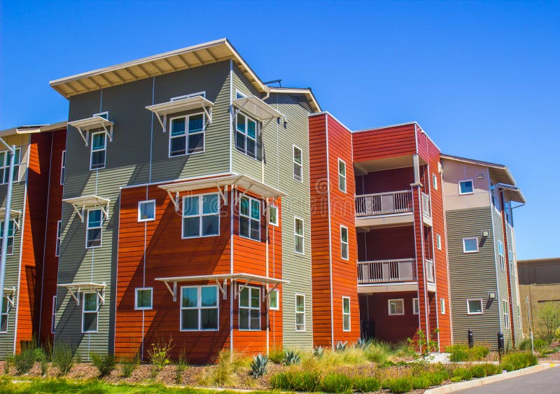 Colorful Housing Building stock photo. Image of plants - 95476228