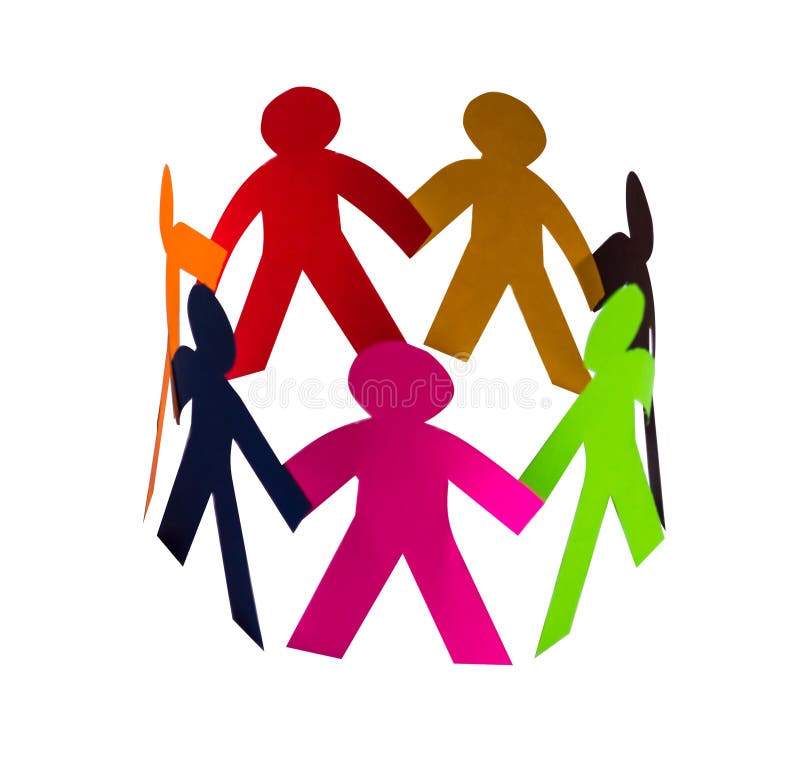 Colorful Human Chain Circle Stock Photo - Image of friends, ideas: 59745322