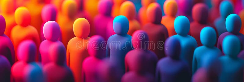 Human Figures Representing a Diverse Crowd of People, Generative AI ...