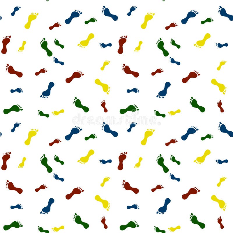Many color footprints stock vector. Illustration of heel - 37117769