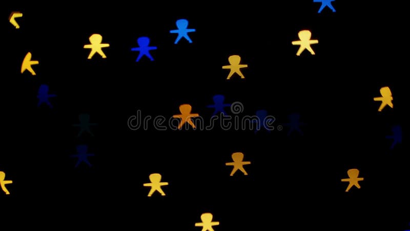 Colorful Human-shaped Blinking Lights As Abstract Background. Stock ...