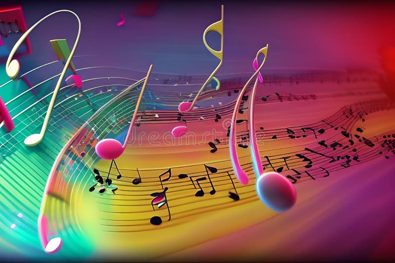 Colorful Hyper Realistic Magic of Music Stock Illustration ...