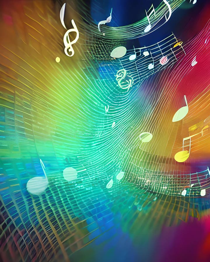Colorful Hyper Realistic Magic of Music Stock Illustration ...