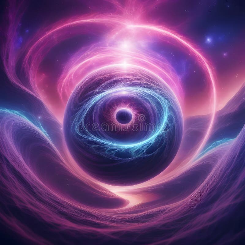 Colorful Hypnotic Color Waves, AI-generated Stock Illustration ...