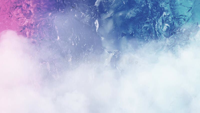 The Colorful Ice Background with Motion Fog Stock Footage - Video of ...