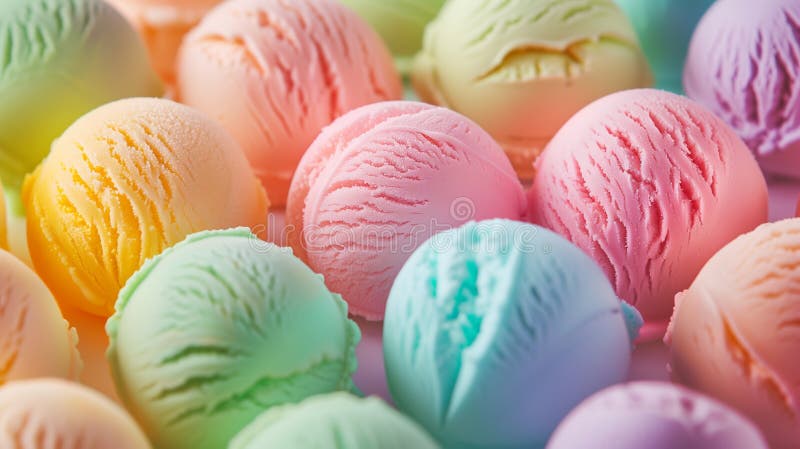 Colorful Ice Cream Balls Background Stock Photo - Image of hold, swirl ...