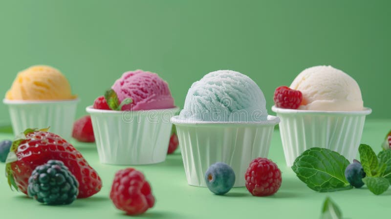 Colorful ice cream cones stock photo. Image of cone - 362631676