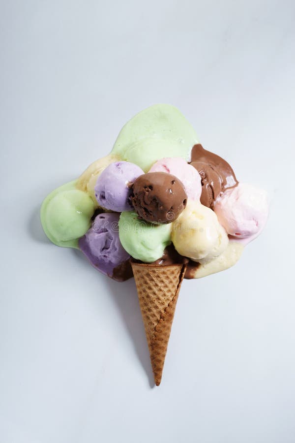 Colorful ice cream scoops stock image. Image of parlor - 95716625