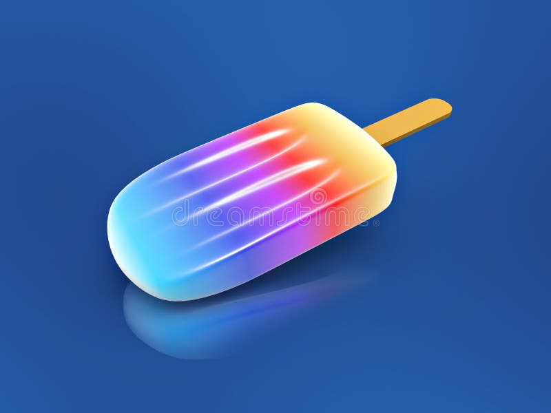 Colorful ice cream stick stock illustration. Illustration of cool ...