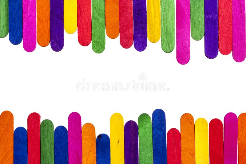 Colorful ice cream sticks stock photo. Image of rainbow - 100901380