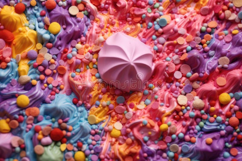 Colorful Ice Cream Toppings, Macro View Stock Image - Image of closeup ...