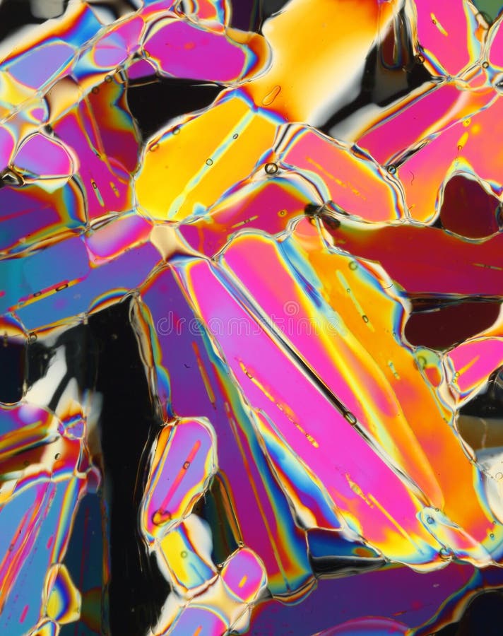 Bright Colorful Ice Crystals Stock Photo - Image of light, polarised ...