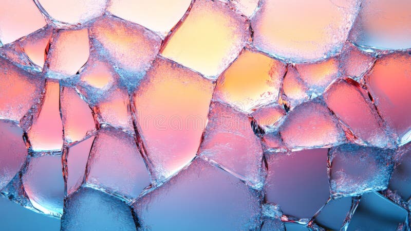 Colorful Ice Layers with Intricate Patterns and Soft Lighting Create a ...