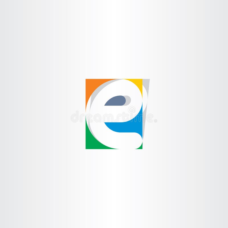 Colorful Icon E Letter Vector E Sign Design Stock Vector - Illustration ...