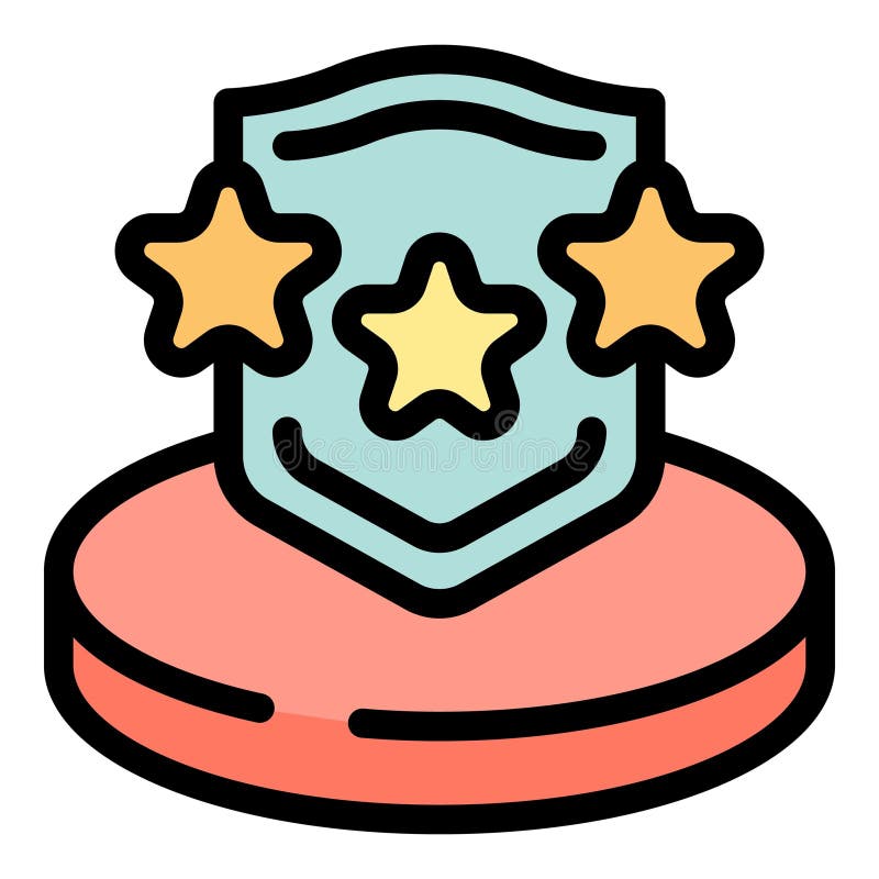 Security Shield Standing on Podium Receiving Three Star Award Rating ...