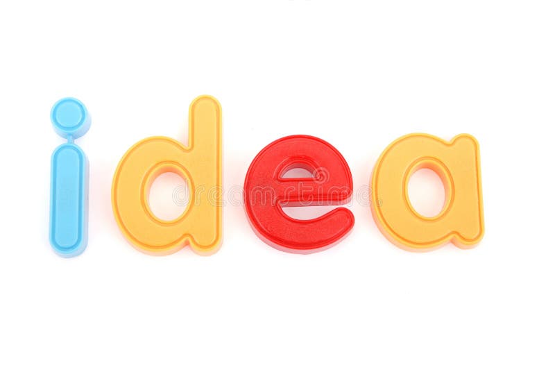 Colorful idea letters stock image. Image of colorful - 20256279
