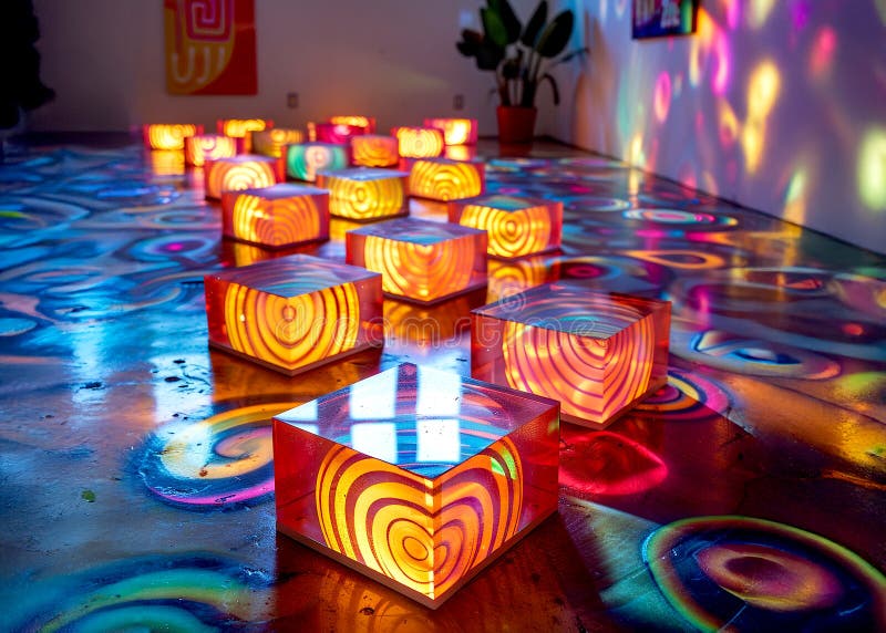 Colorful Illuminated Blocks Create a Mesmerizing Display on the Gallery ...