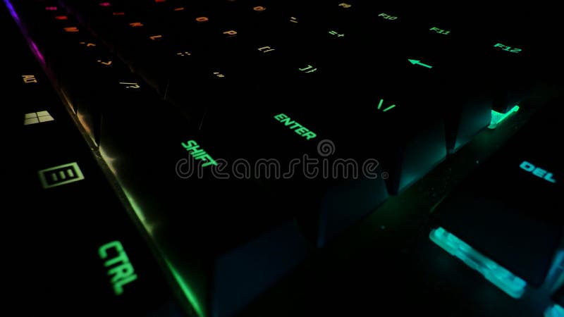 Colorful Illuminated Computer Keyboard Led Designed Hardware Stock