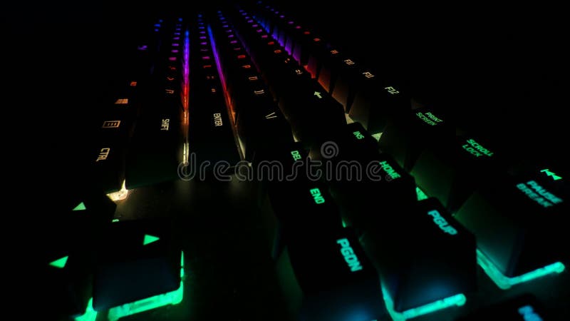 Colorful Illuminated Computer Keyboard - LED-designed Hardware Stock ...
