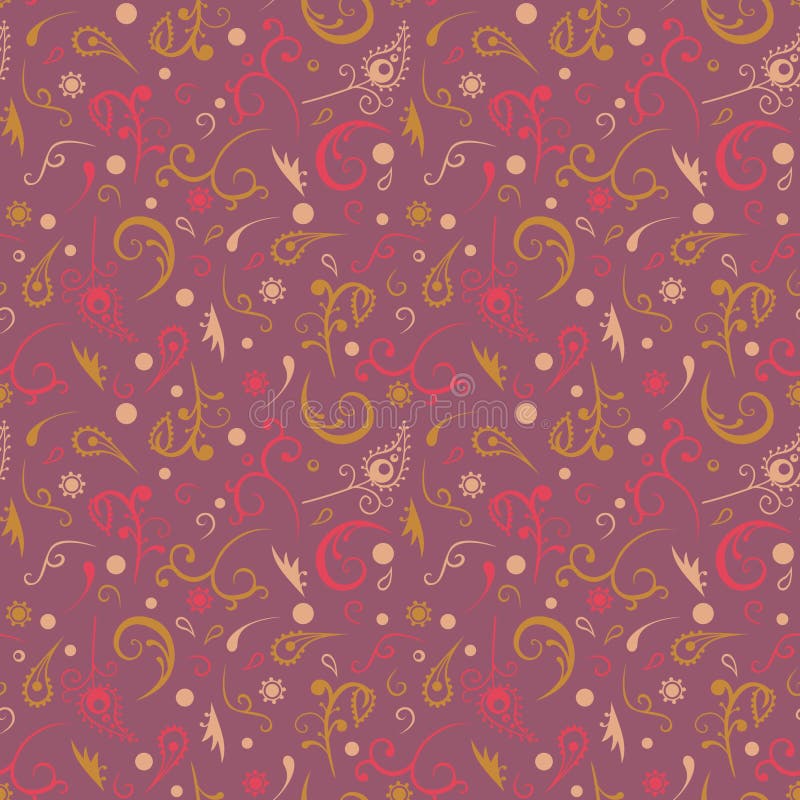 Colorful Illustrated Seamless Background, Pink Repeat Pattern Stock ...