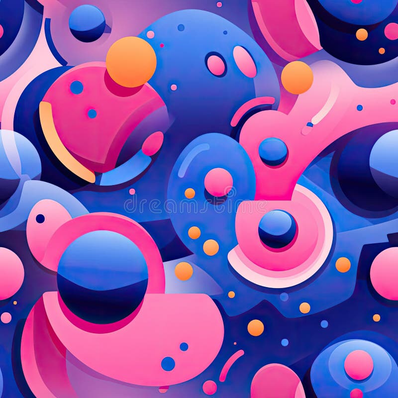 Colorful Illustration of Abstract Patterns and Shapes (tiled) Stock ...