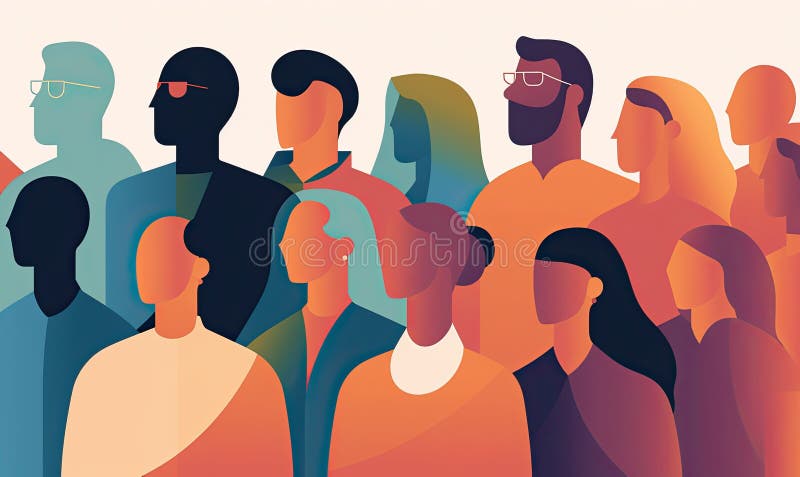 A Colorful Illustration of Diverse Group of People Creating Using ...