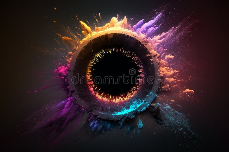 Colorful Illustration of a Dust Explosion in a Realistic Style Stock ...