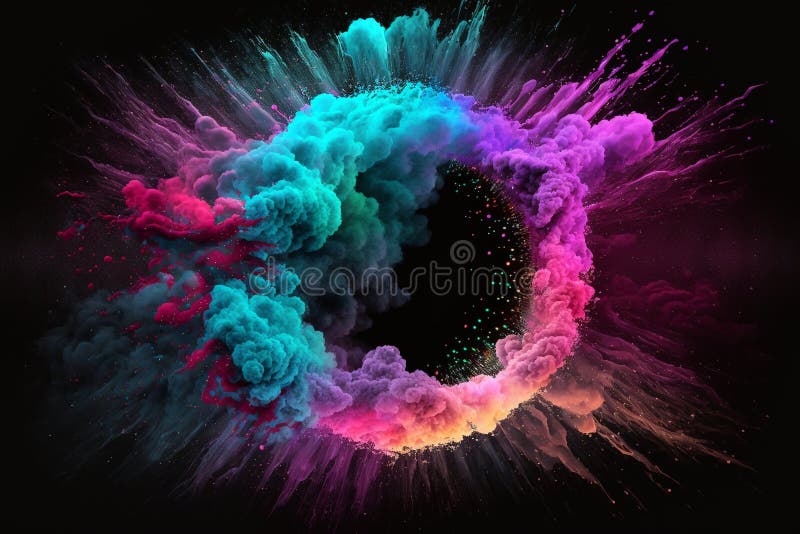 Colorful Illustration of a Dust Explosion in a Realistic Style in 3D ...