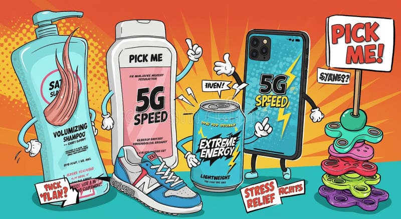 Anthropomorphized Consumer Products Stock Illustrations – 1 ...