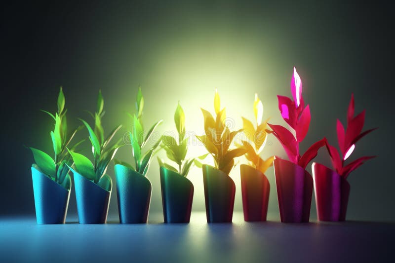 Colorful Illustration - Growing Business Concept. Generative AI Stock ...