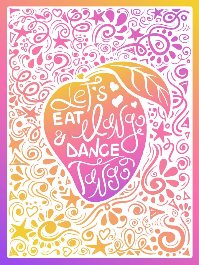 Mango Calligraphy Stock Illustrations – 143 Mango Calligraphy Stock ...