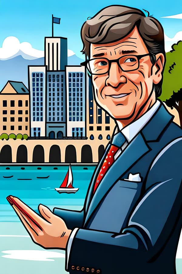 Bill Gates Cartoon Stock Illustrations – 55 Bill Gates Cartoon Stock ...