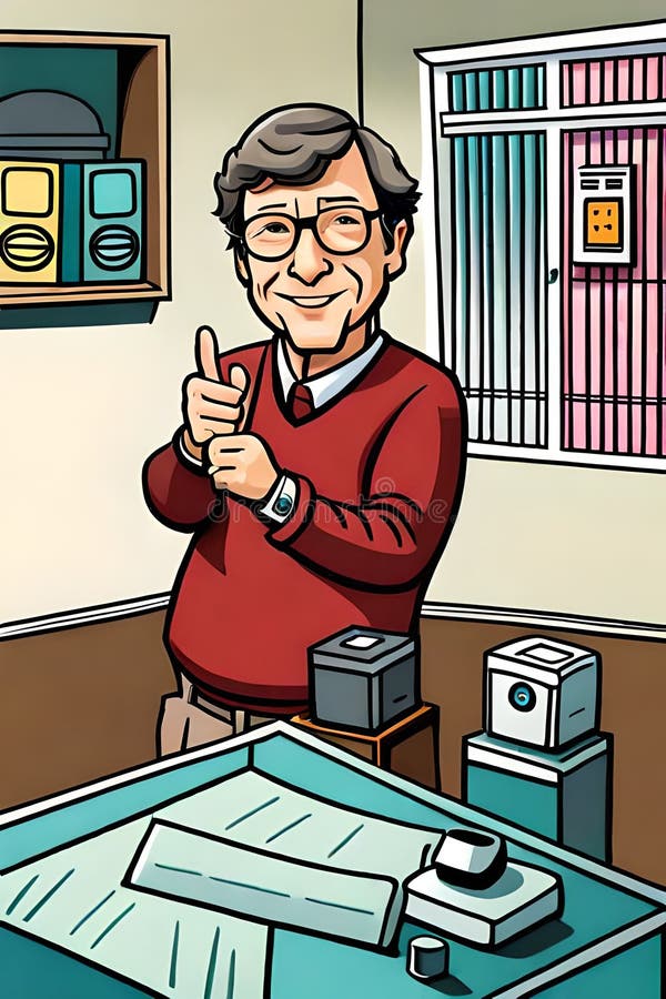Bill Gates Cartoon Stock Illustrations – 55 Bill Gates Cartoon Stock ...